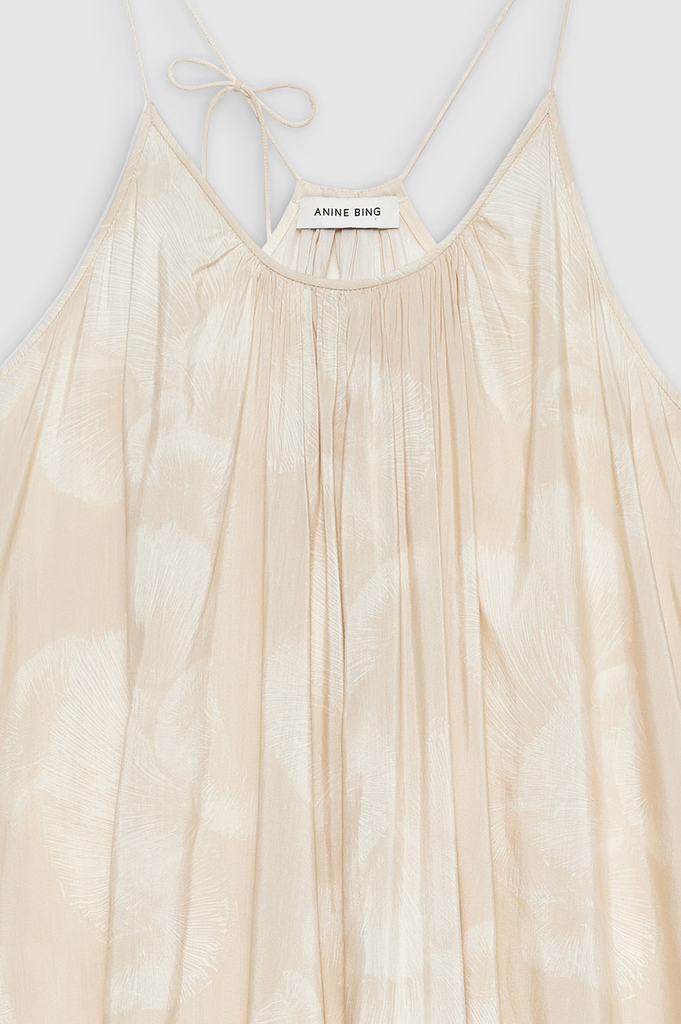 ANINE BING Aida Maxi Dress - Oat Mushroom Print – ANINE BING EU